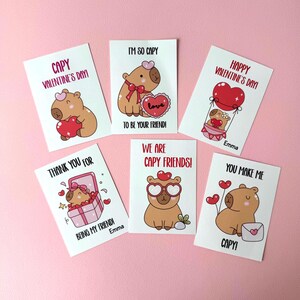 Capybara Valentines Day Cards Capybara Theme Valentines Classroom Cards ...