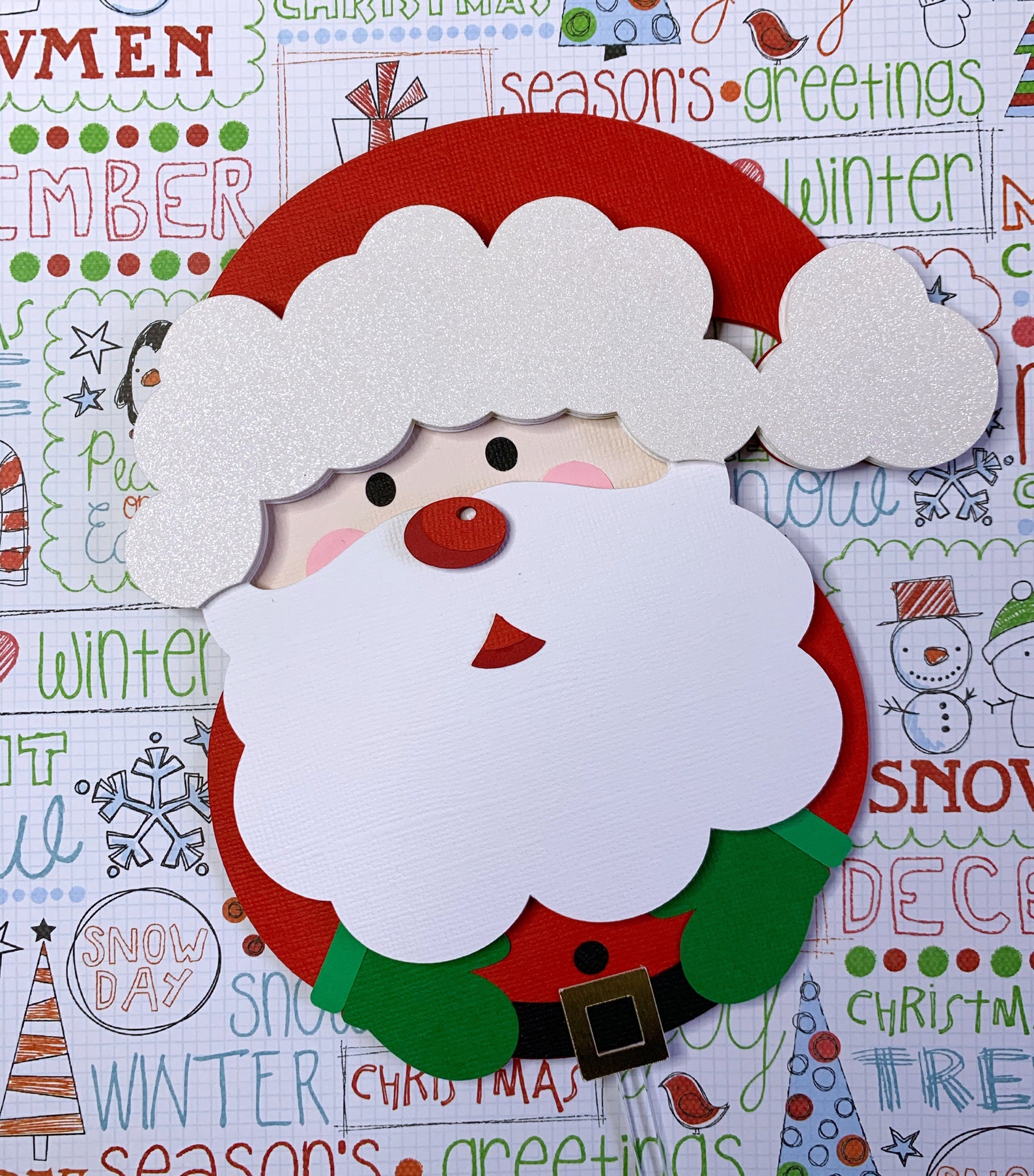 Santa Claus Cake Topper Christmas Cake Topper Christmas - Etsy