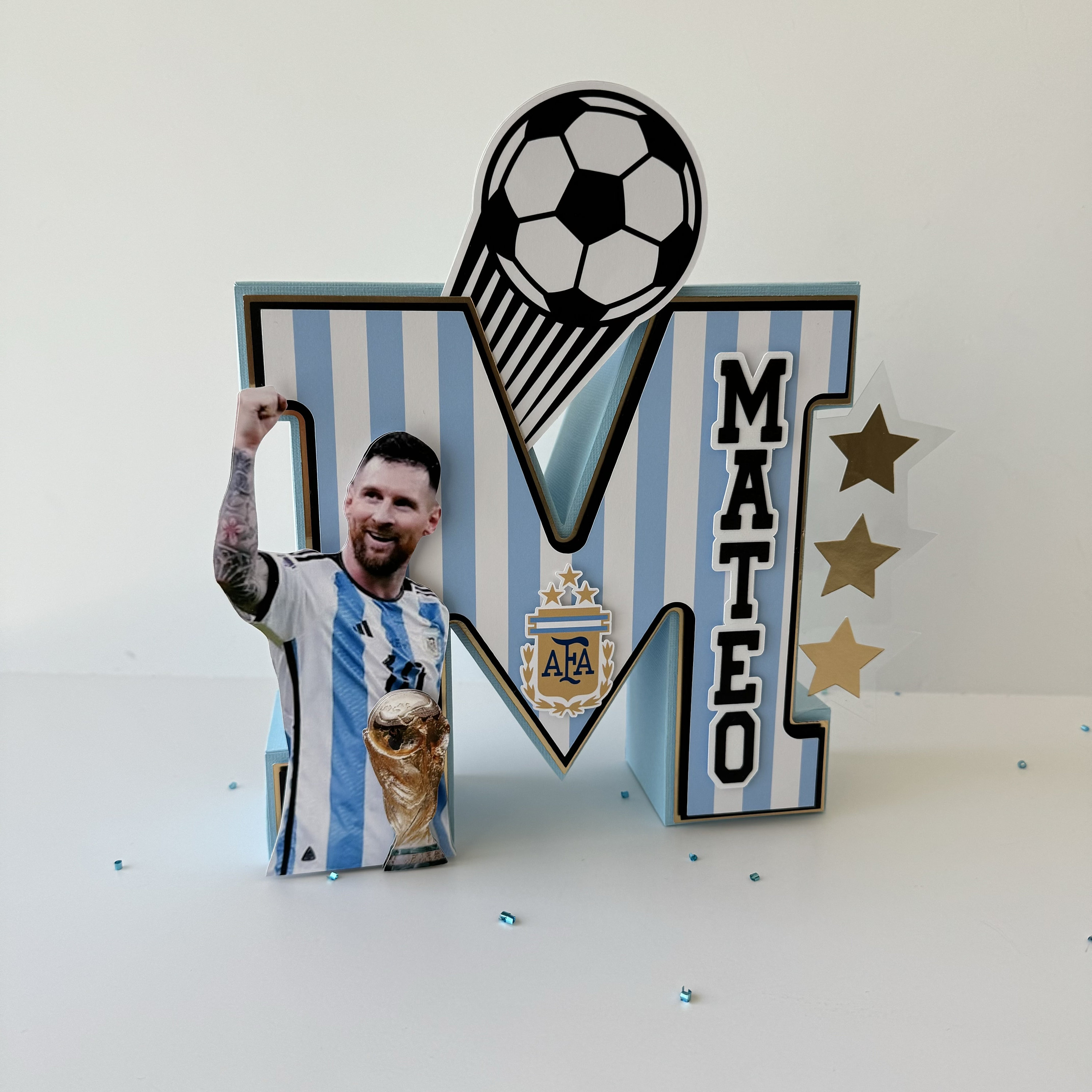 Soccer Argentina 3D Letter Soccer Birthday Party Decorations Argentina ...