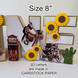 Western Cowgirl 3D Letter Cowgirl Party Decorations Western Cowgirl ...
