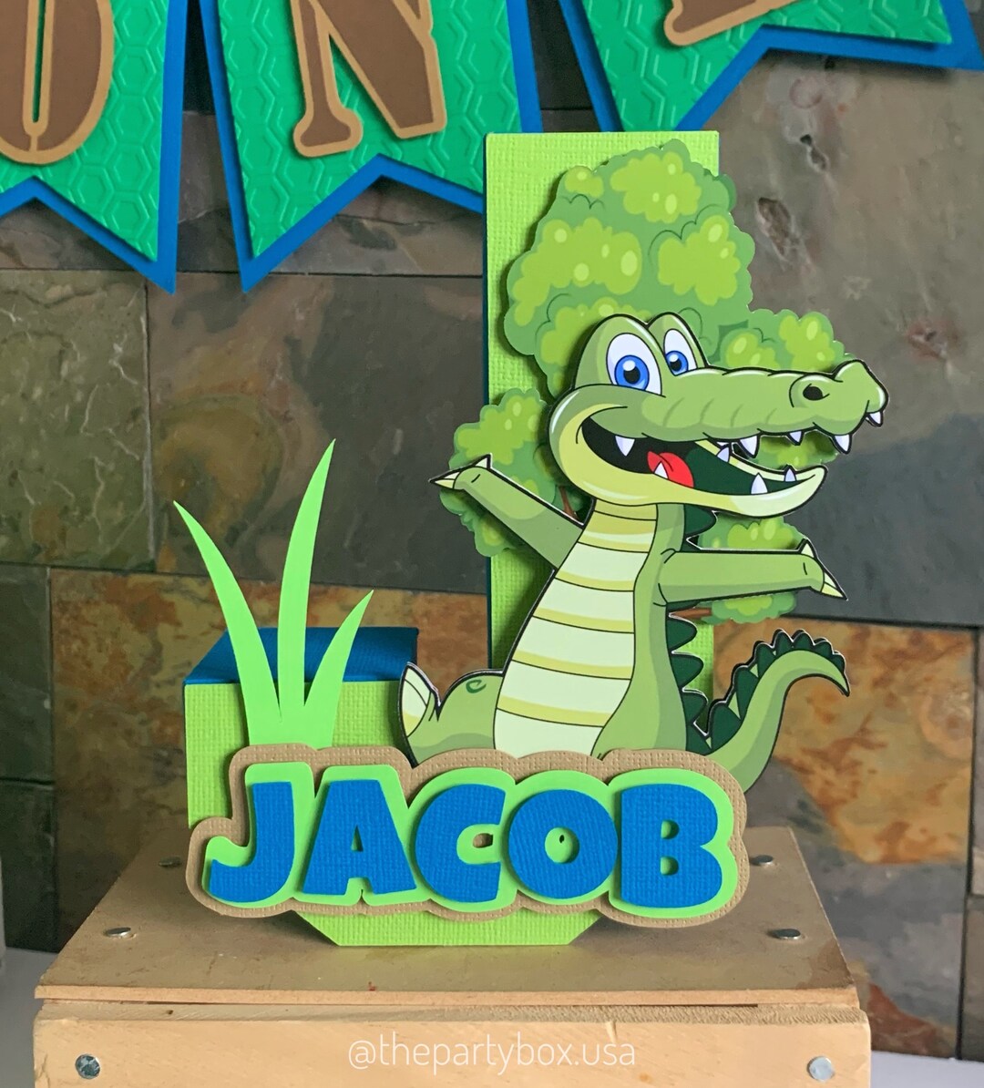 Alligator 3D Letter, Alligator Birthday Party Decorations, Alligator ...