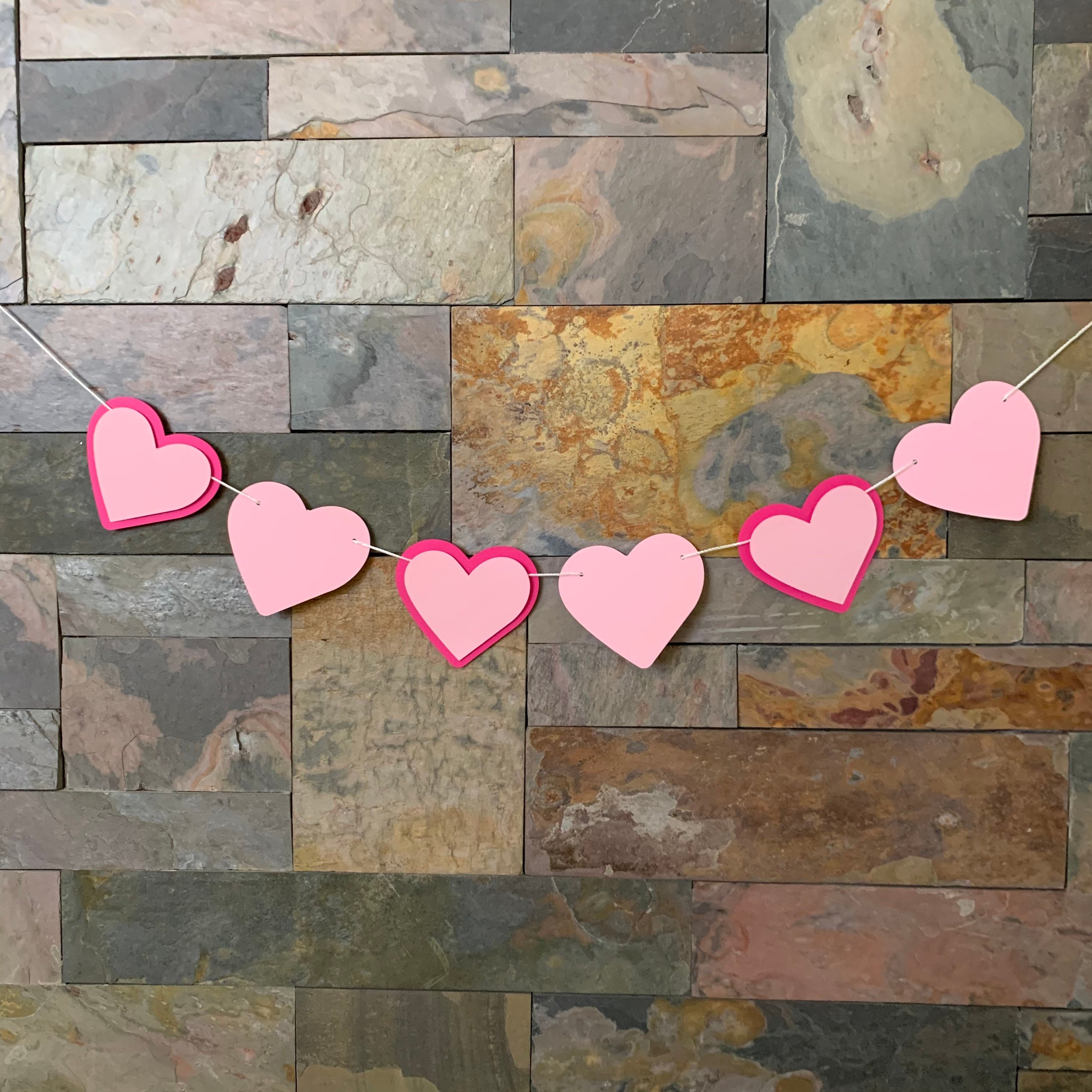 Valentines day Banner Valentines party decorations Heart | Etsy