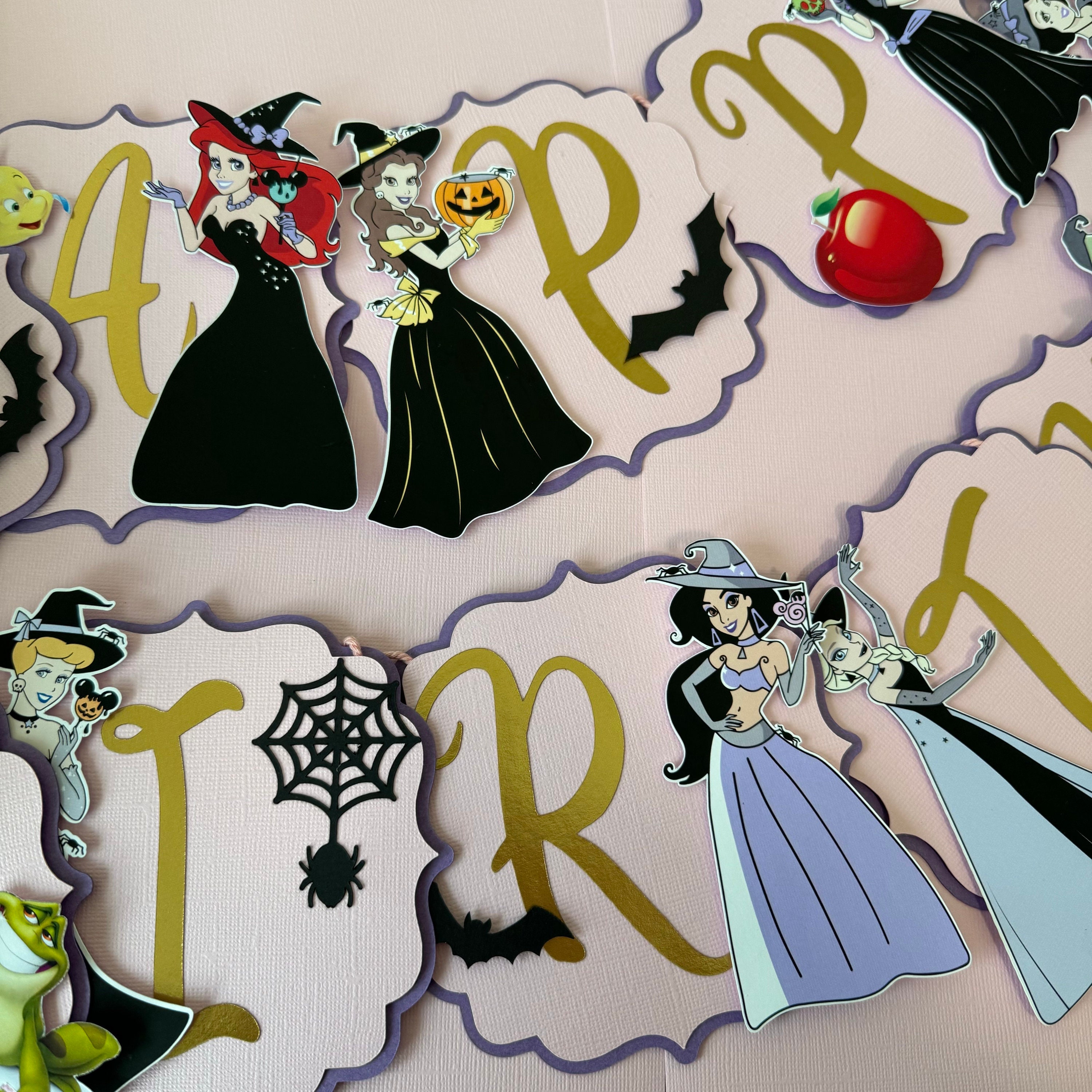 Halloween Princess Happy Birthday Banner, Halloween Princess Party ...