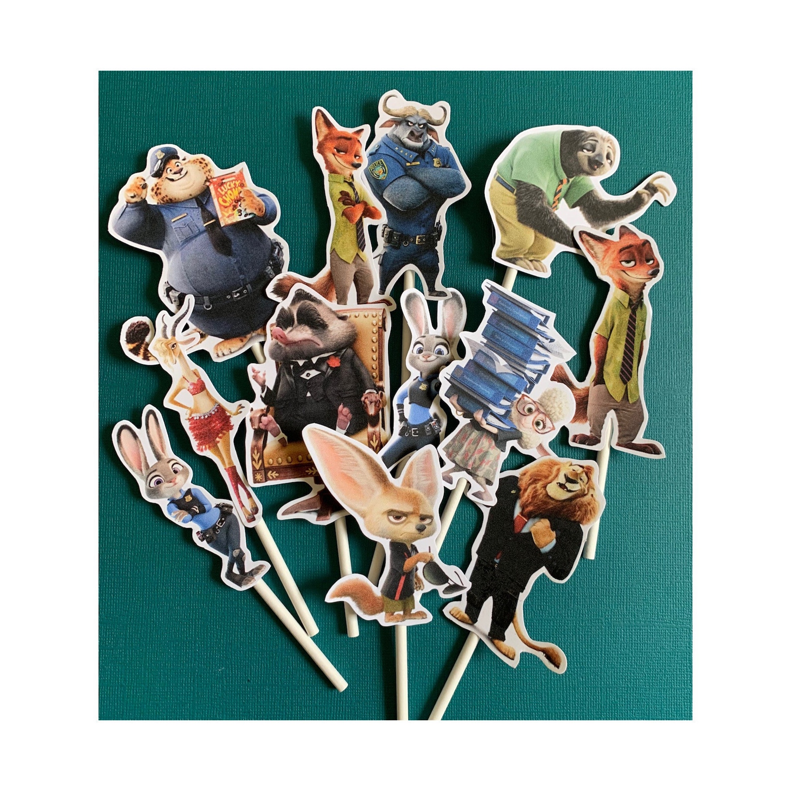 Zootopia Cupcake Toppers, Zootopia Birthday Party Decorations, Zootopia ...