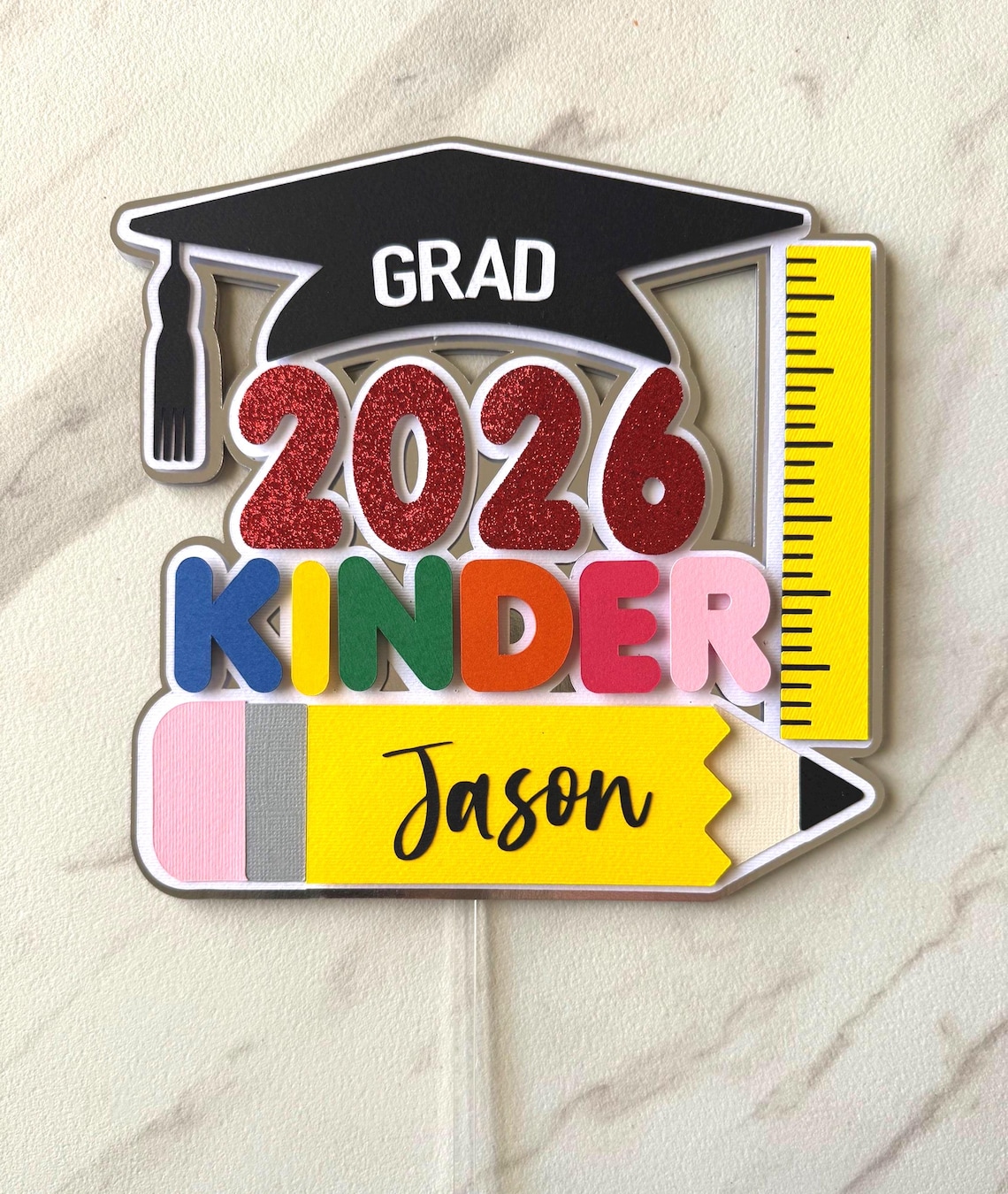 Kinder Graduation Cake Topper Kindergarten Graduation Theme Party ...