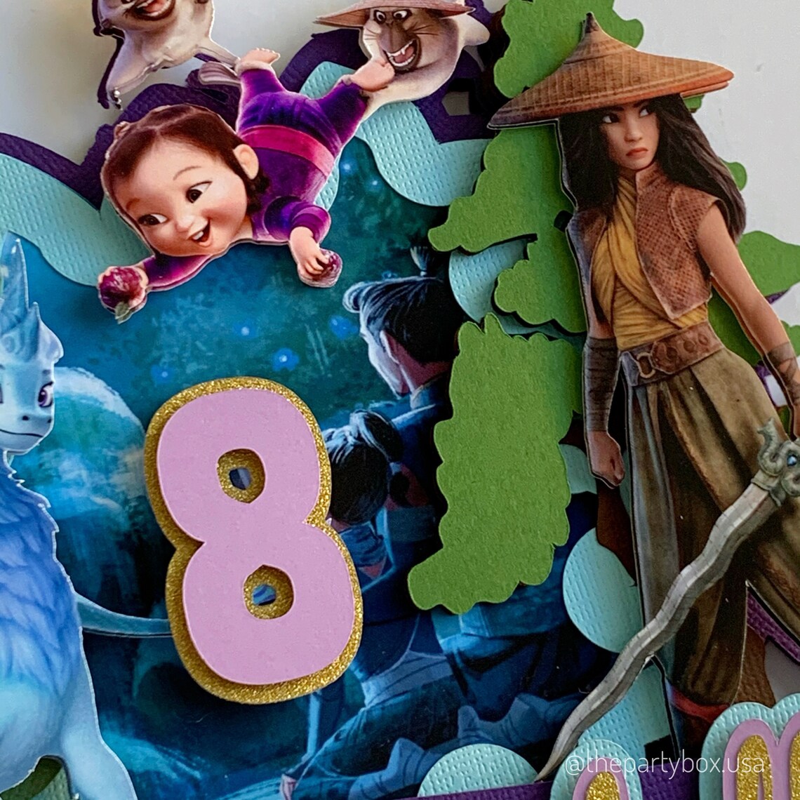 Raya and the Last Dragon Cake Topper, Raya Birthday Party Decorations ...