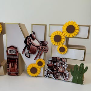Western Cowgirl 3D Letter Cowgirl Party Decorations Western Cowgirl ...