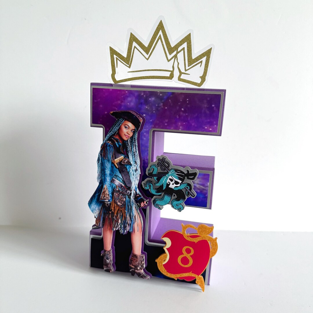 Descendants 3d Letter Descendants Uma Theme Party Decorations ...