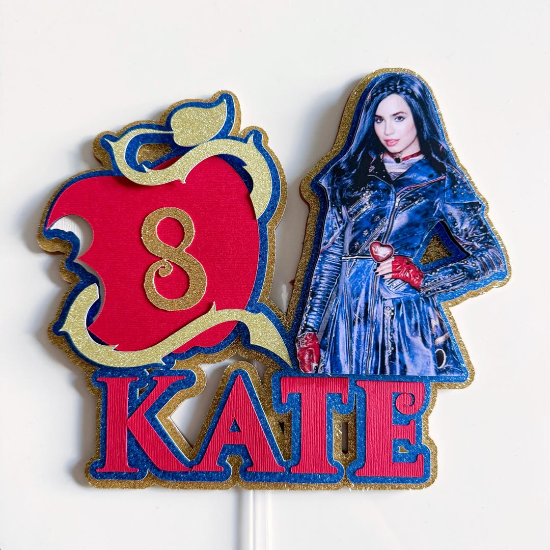 Descendants 2 Cake Topper Descendants 2 Evie Theme Party Decorations ...
