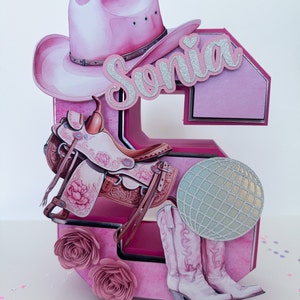 Disco Cowgirl 3D Letter Cowgirl Party Decorations Disco Bachelorette ...
