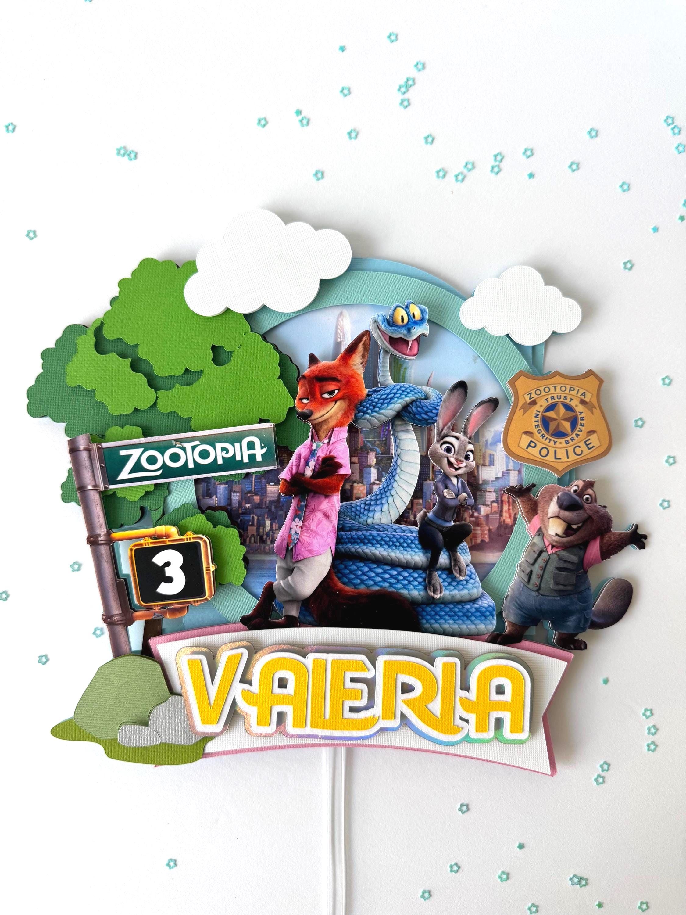 Zootopia 2 Cake Topper, Zootopia Theme Party Decorations, Zootopia ...