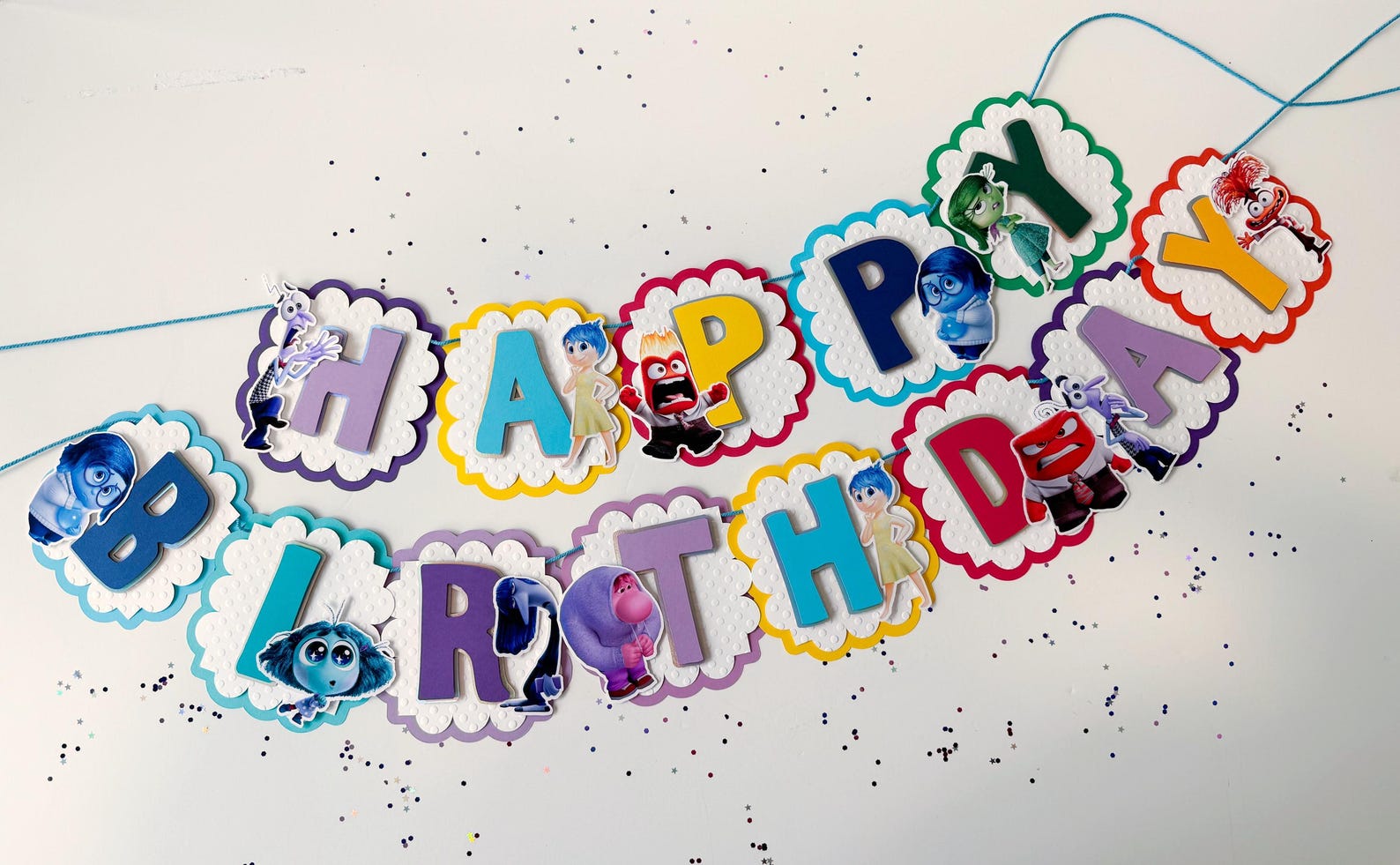 Inside Out Birthday Banner Inside Out Party Decorations Happy Birthday ...