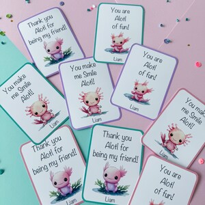 Axolotl Valentines Day Cards Axolotl Theme Valentines Classroom Cards ...