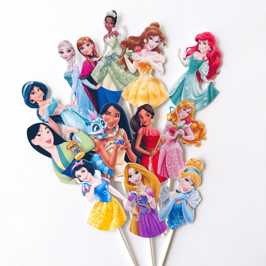 Princess Cupcake Toppers Princess Theme Birthday Party Decorations ...