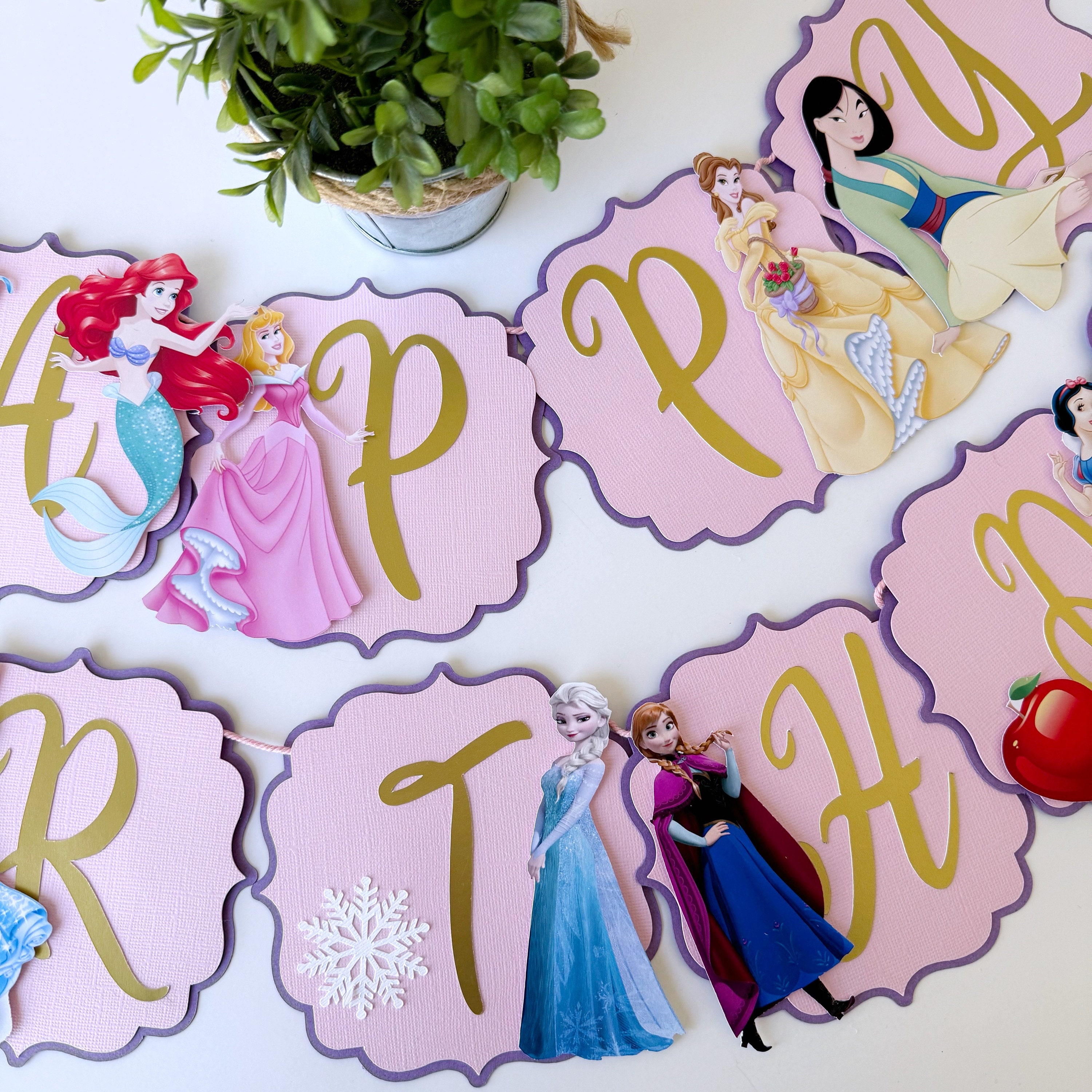 Disney Princesses Banner Princess Party Decorations Princess Theme ...