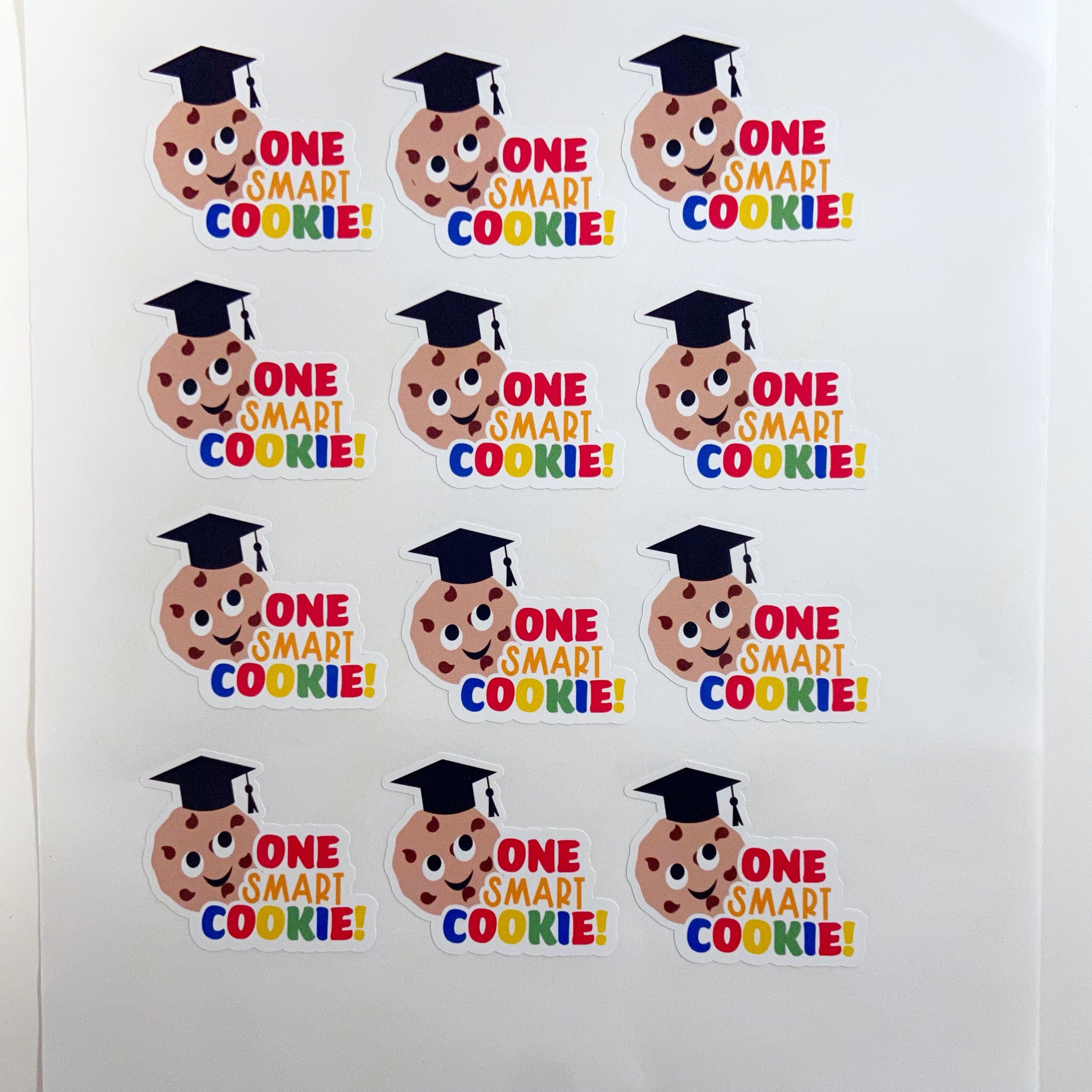 Graduation Stickers One Smart Cookie Theme Graduation Party Decorations ...