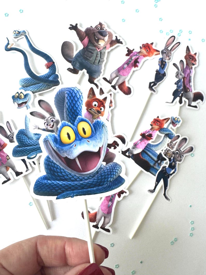 Zootopia 2 Cupcake Toppers, Zootopia Birthday Party Decorations ...
