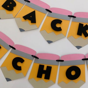 Back to School Banner, Pencil Banner, Back to School Party Decorations ...
