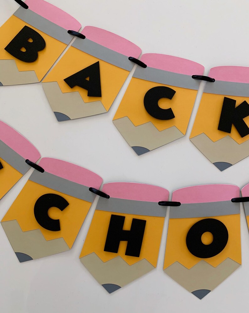 Back to School Banner Pencil Banner Back to School Party - Etsy