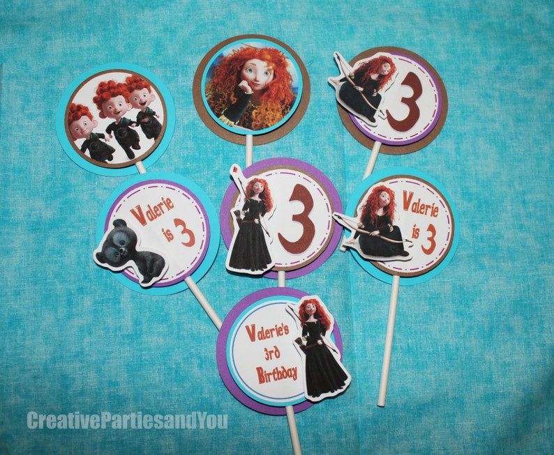 Brave Cupcake Toppers Brave Birthday Party Decorations - Etsy