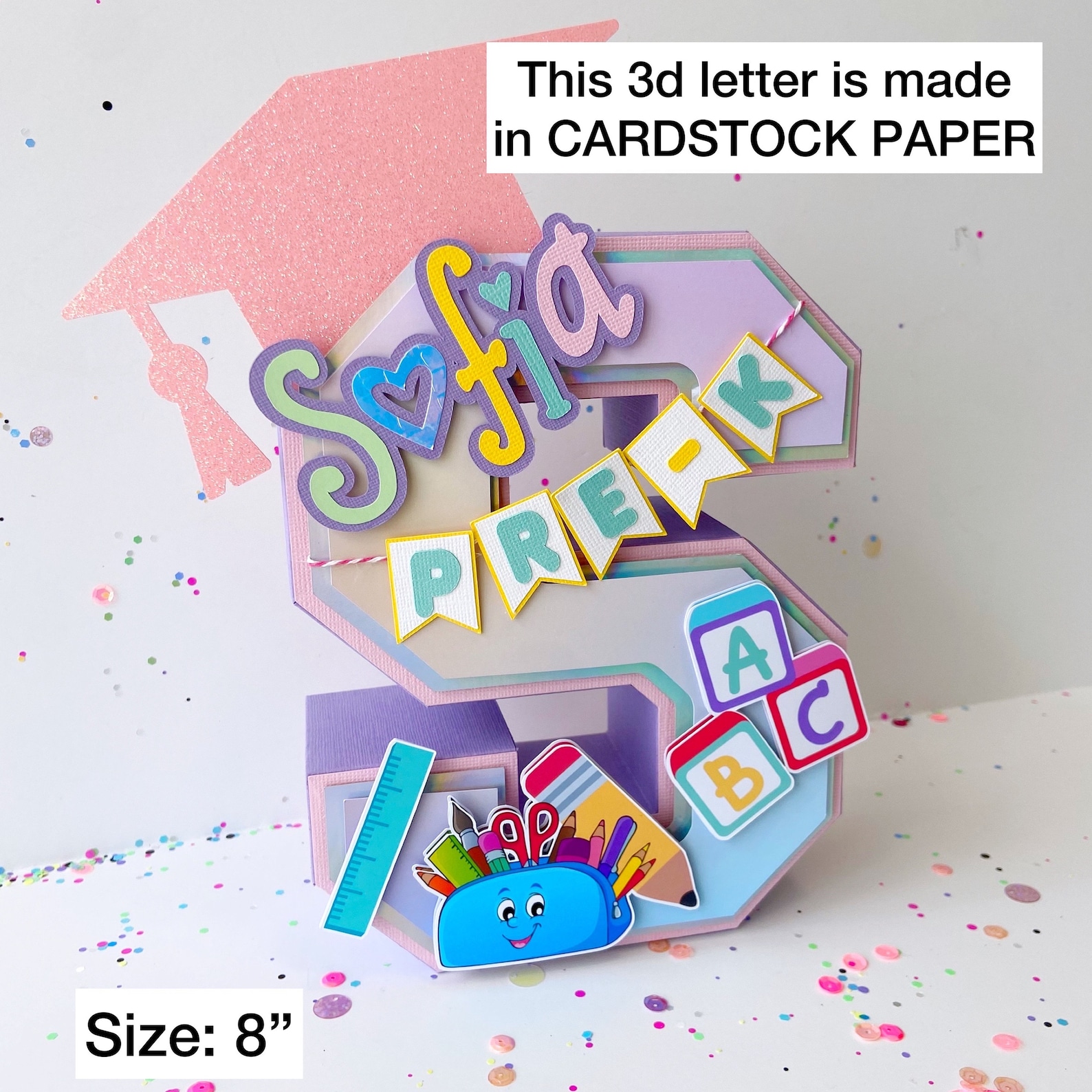 Kinder Graduation 3D Letter Kindergarten Graduation Party Decorations ...