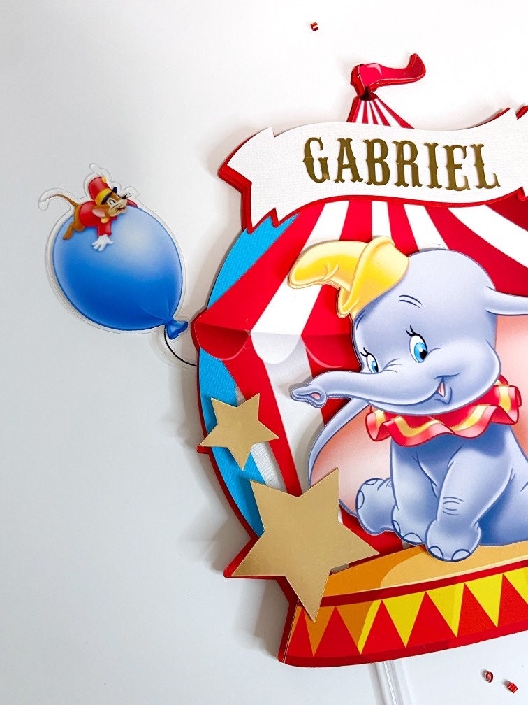 Dumbo Cake Topper, Dumbo Party Decorations, Dumbo Carnival Birthday ...