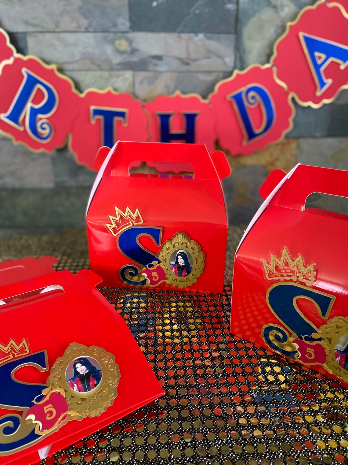 Descendants Favor Box Personalized Evie Gable Favor Box | Etsy