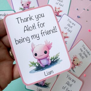 Axolotl Valentines Day Cards Axolotl Theme Valentines Classroom Cards ...