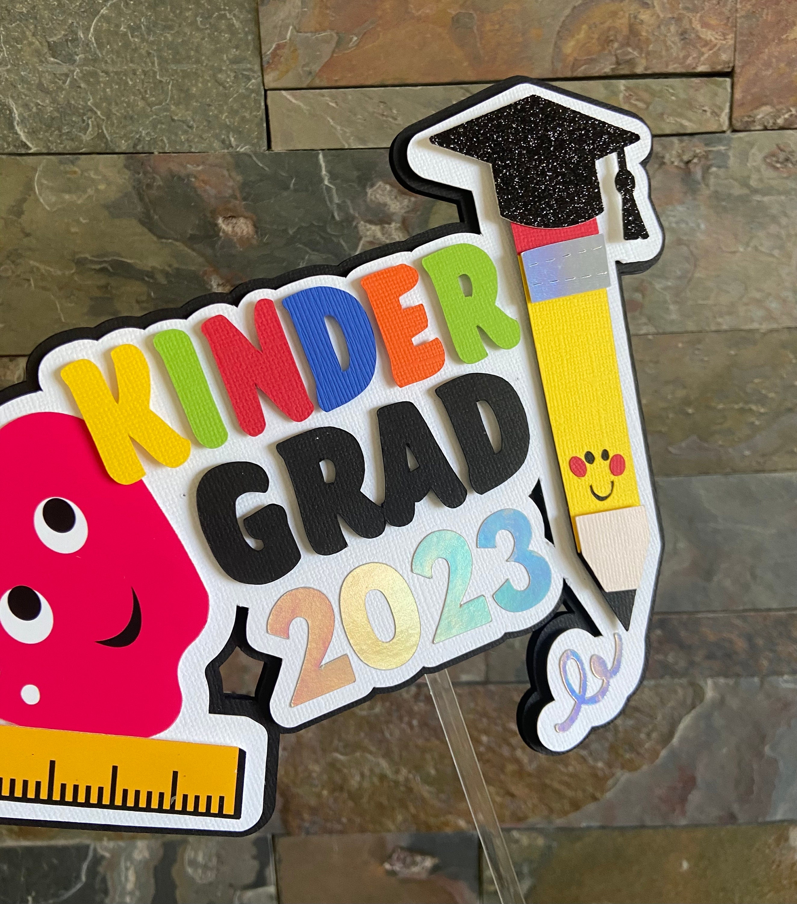 Kinder Graduation Cake Topper Kindergarten Graduation Theme Party ...