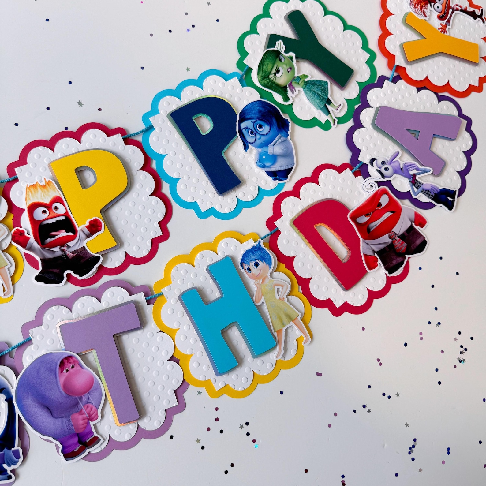 Inside Out Birthday Banner Inside Out Party Decorations Happy Birthday ...