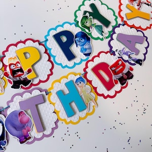 Inside Out Birthday Banner Inside Out Party Decorations Happy Birthday ...