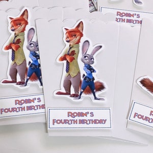 Zootopia Popcorn Box, Zootopia Party Decorations, Zootopia Party Favor ...