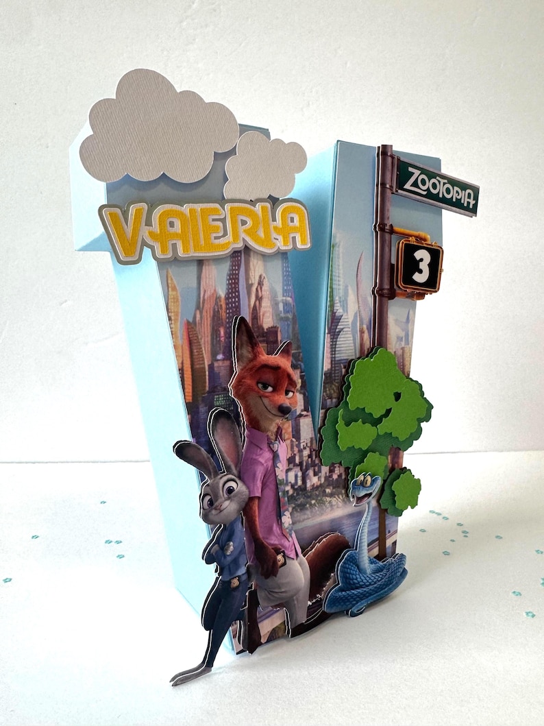 Zootopia 3D Letter, Zootopia 2 Theme Party Decorations - Etsy