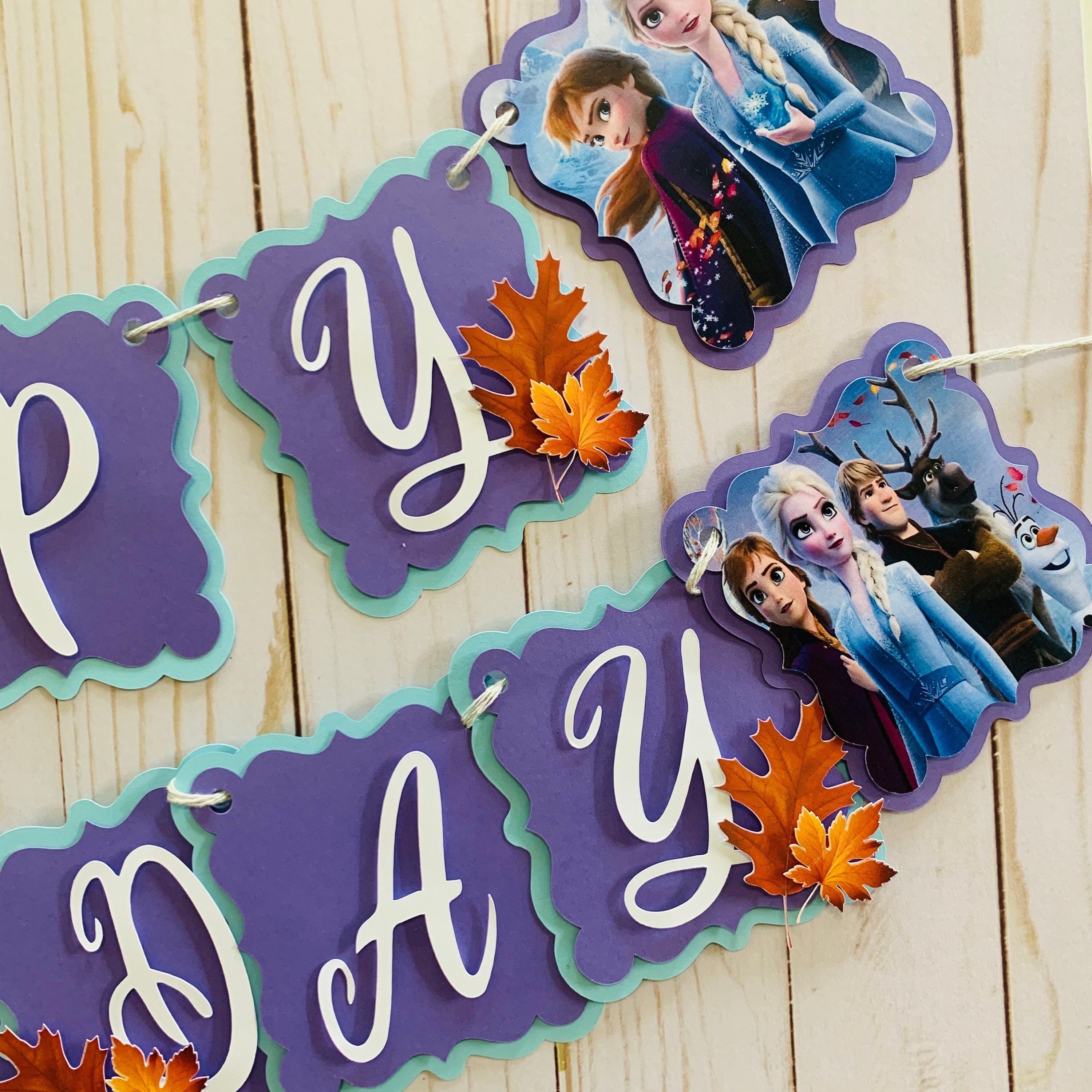 Frozen Happy Birthday Banner, Frozen Birthday Party Decorations, Frozen ...