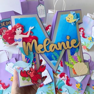 Little Mermaid 3D Letter, Little Mermaid Birthday Party Decorations ...