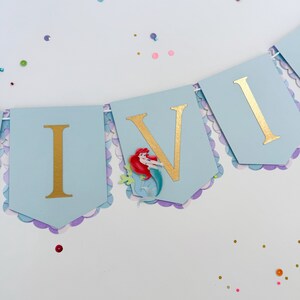 Little Mermaid Name Banner, Little Mermaid Birthday Party Decorations ...