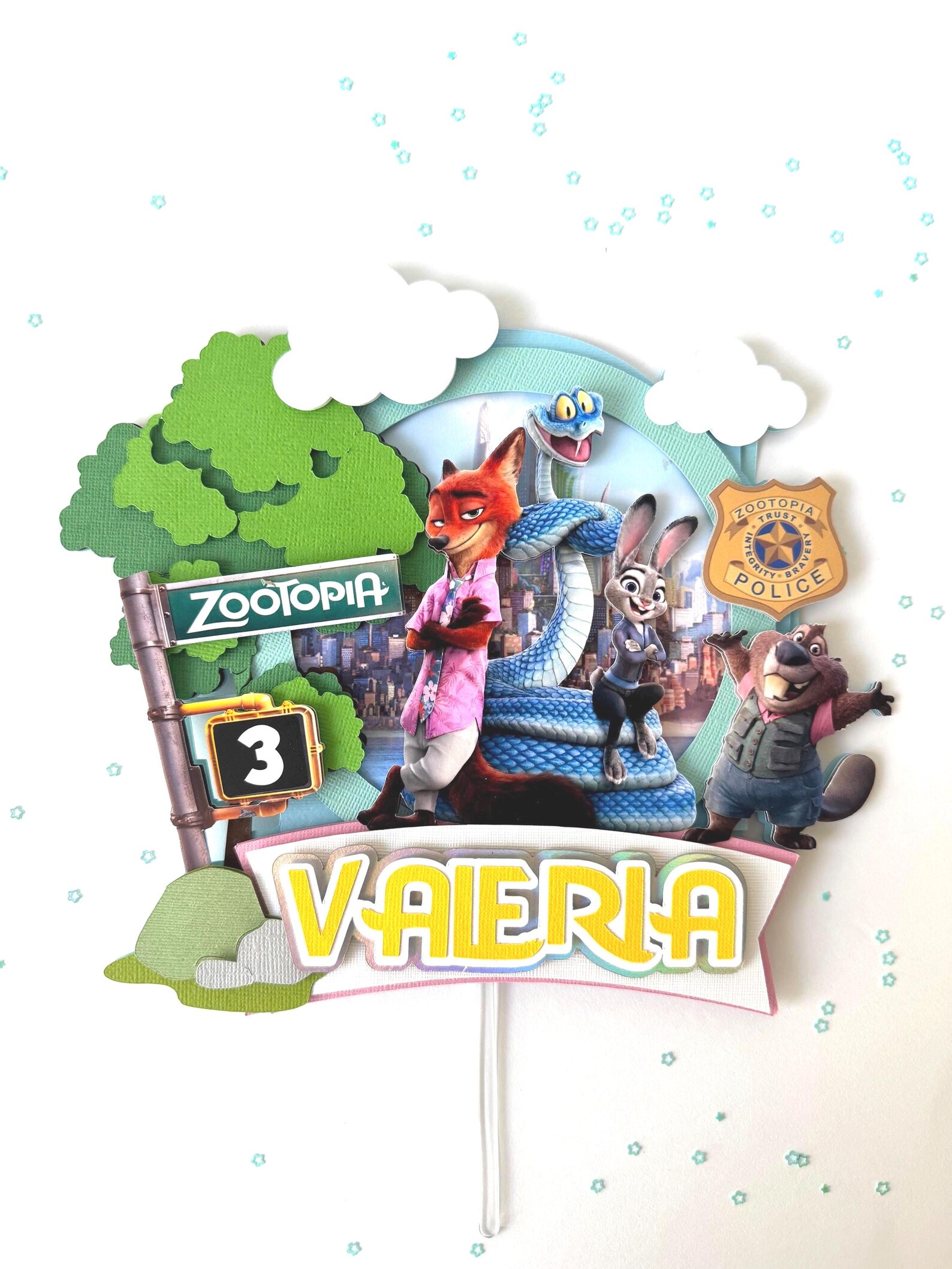 Zootopia 2 Cake Topper, Zootopia Theme Party Decorations, Zootopia ...