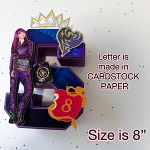 Descendants 3d Letter Descendants Mal Theme Party Decorations ...