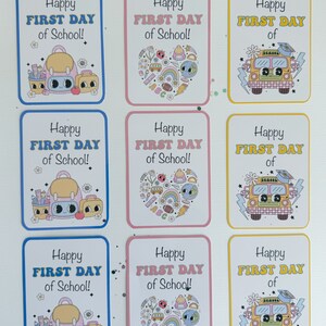 Retro First Day of School Cards: Glossy Classroom Gifts - Etsy