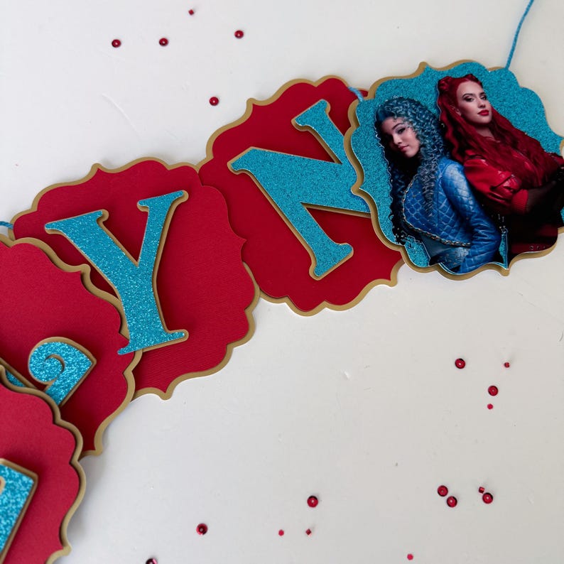 Descendants Rise of Red Banner Descendants Party Decorations Custom ...