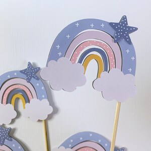 Boho Rainbow Cupcake Toppers, Boho Party Decor, Boho Theme Party ...