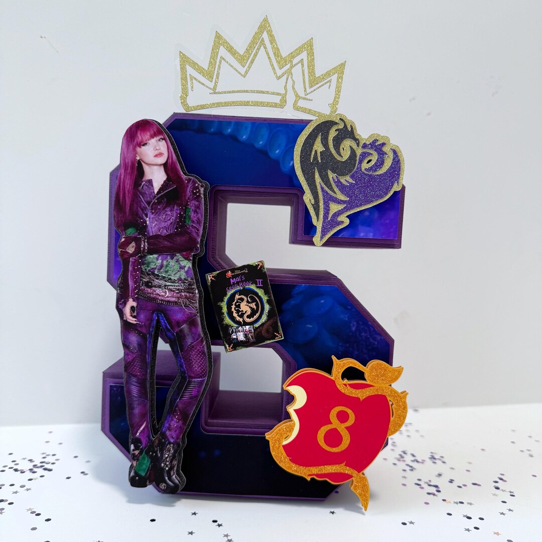 Descendants 3d Letter Descendants Mal Theme Party Decorations ...