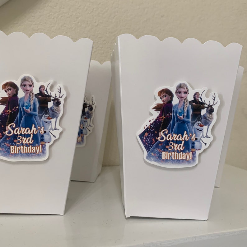 Frozen Popcorn Boxes Frozen Party Decorations Frozen - Etsy