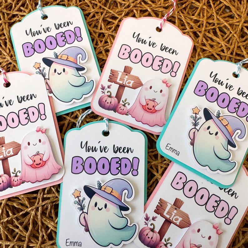You've Been Booed Tags, Halloween Party Favors - Etsy