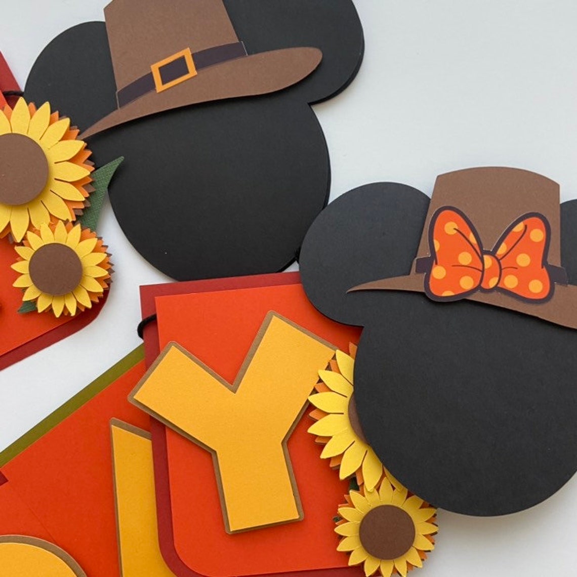 Thanksgiving Mickey Mouse Inspired Banner, Thanksgiving Party ...
