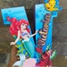 Little Mermaid 3D Number or Letter Ariel Mermaid Party Decor Little ...