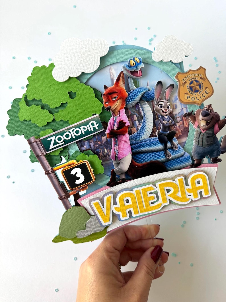 Zootopia 2 Cake Topper, Zootopia Theme Party Decorations, Zootopia ...