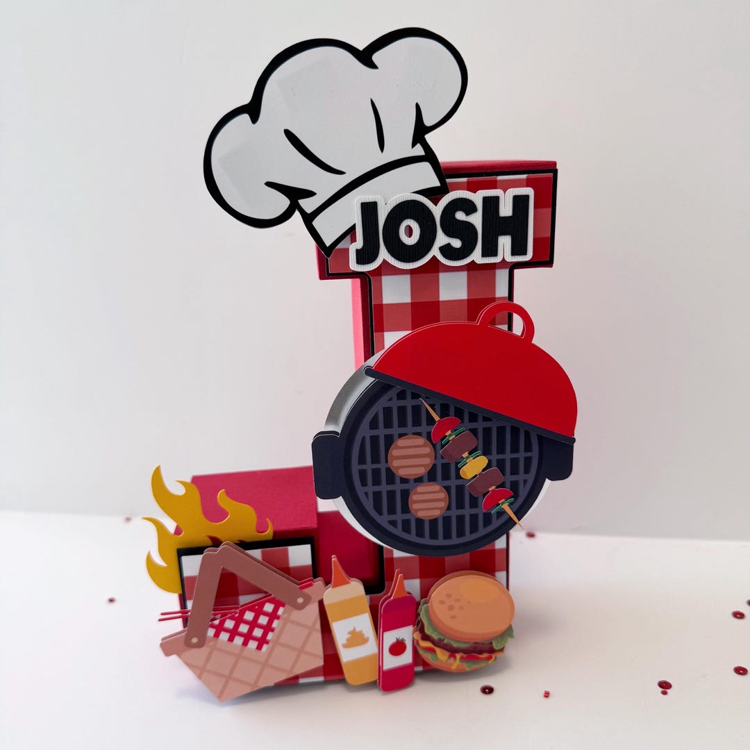 BBQ 3D Letter Barbecue Theme Party Decorations Picnic Theme Custom 3d ...