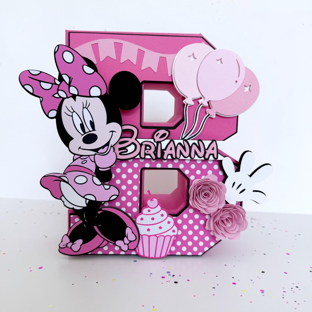 Minnie Mouse 3D Letter Minnie Mouse Theme Party Decorations Pink Minnie ...