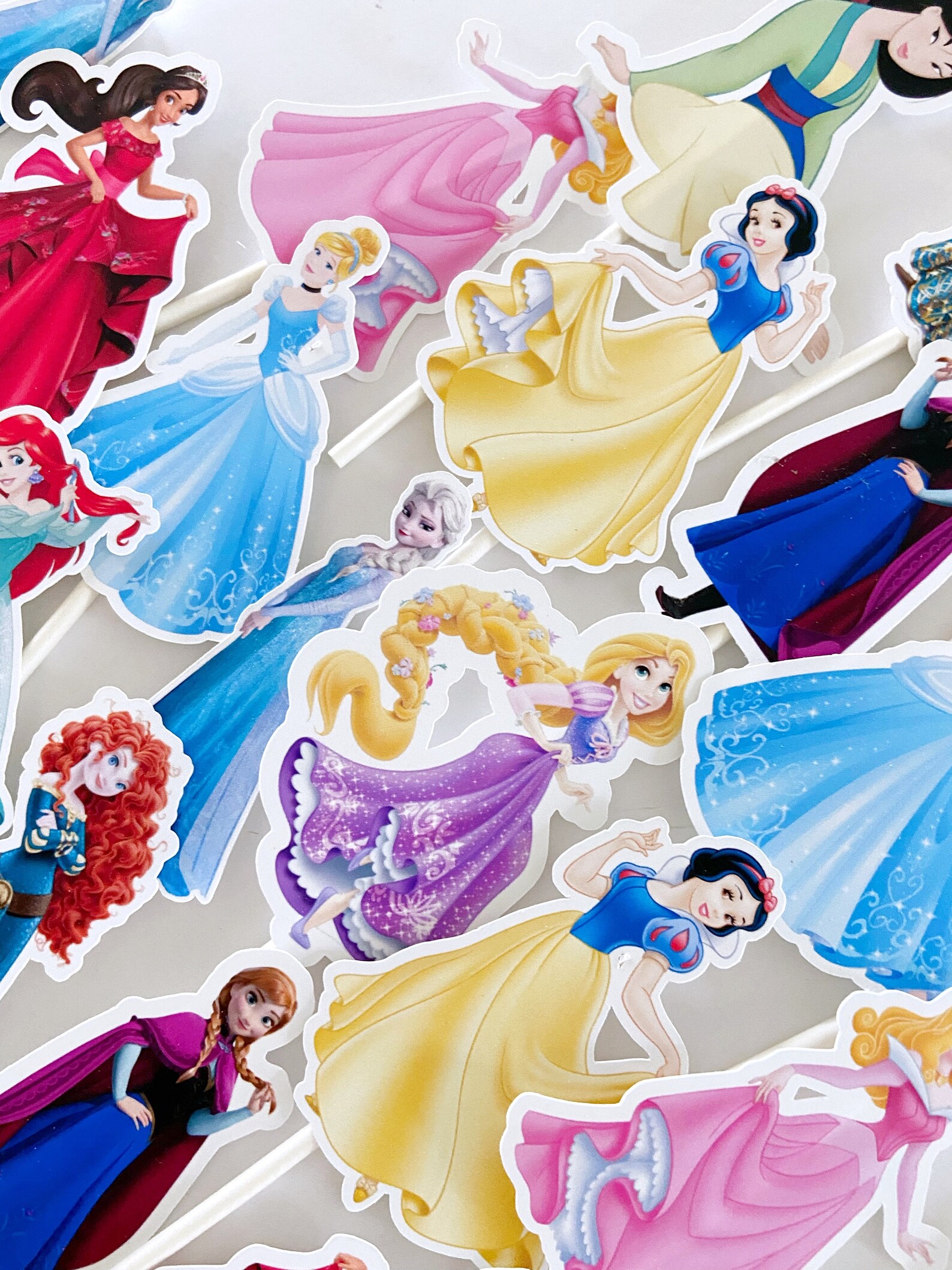 Princess Cupcake Toppers Princess Birthday Party Decorations - Etsy